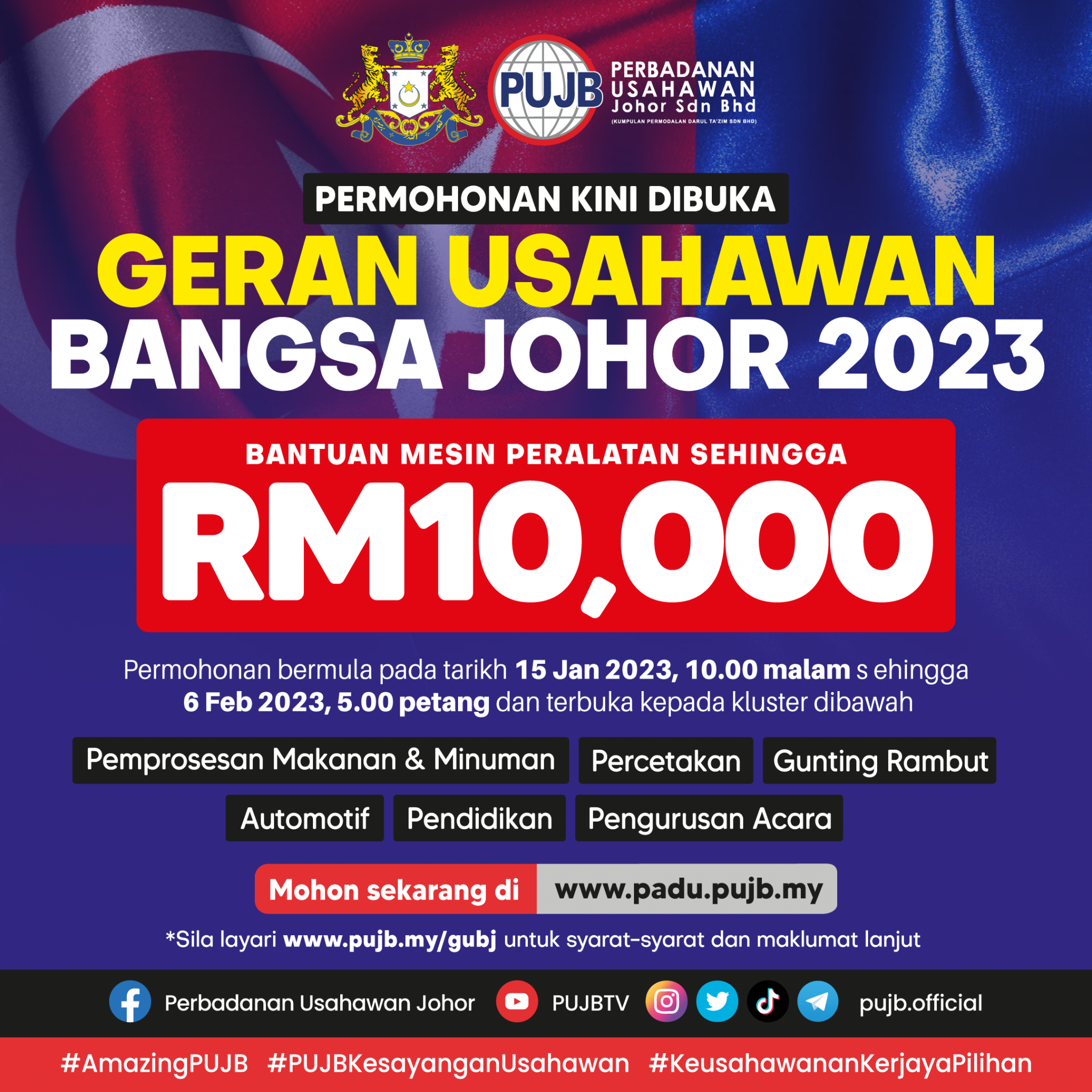 Geran Usahawan Bangsa Johor – Perbadanan Usahawan Johor